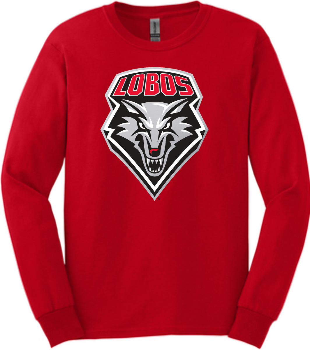 Red Lobos Shield Long Sleeve T-shirt – UNMLobos