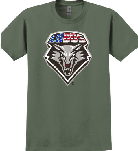 UNM Lobos Green Patriotic Shield T-Shirt – UNMLobos