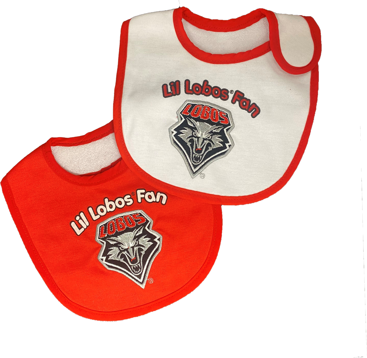 Lil Lobos Fan Red and White Bib 2-Pack – UNMLobos
