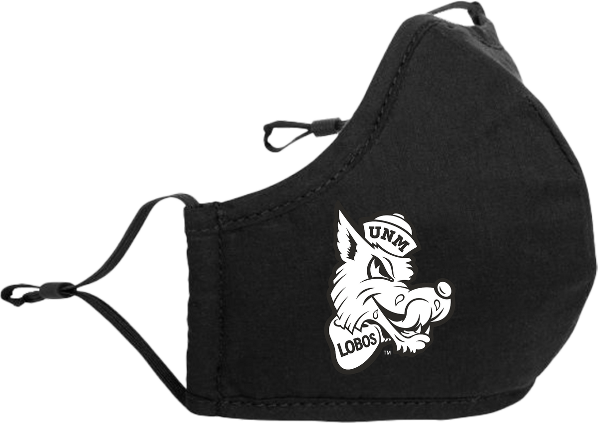 Retro Louie Black Adjustable Cloth Mask – UNMLobos
