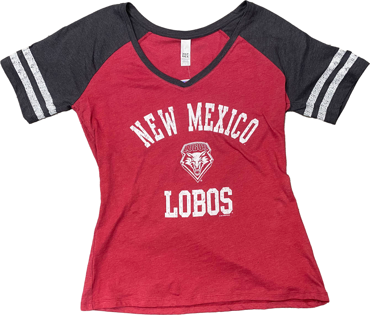 Ladies Lobos Retro Jersey V-Neck Tee – UNMLobos