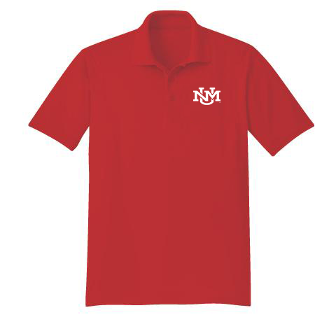 UNM Monogram Red Polo – UNMLobos